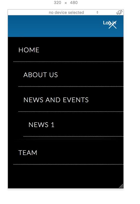 simple mobile menu