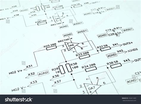 Wiring Diagram Analog Electronic Schematic Diagram Stock Photo Edit Now 310411493