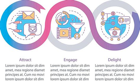 Inbound Marketing Infographic With 3 Options And Timeline Vector