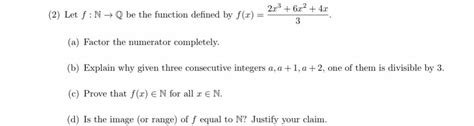 Solved Let F NQ Be The Function Defined By Chegg
