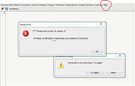 4 2EA2 Show Sql For Table Error Oracle Forums