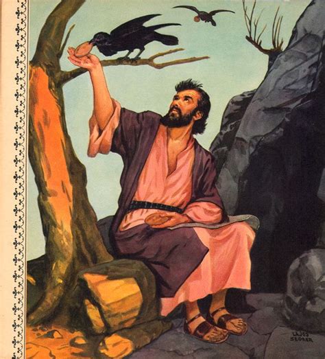 Elijah Fed By The Ravens Bible Pictures Elijah Bible Bible Stories