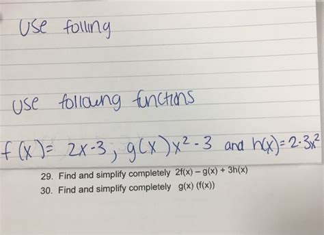 solved use following functions f x 2x 3 g x x 2 3