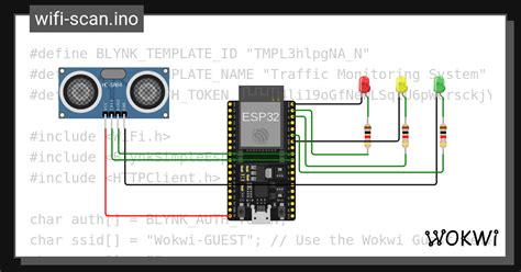 Traffic Monitoring System Copy Wokwi Esp32 Stm32 Arduino Simulator