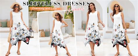 Auselily Womens Summer Dresses 2026 Casual Sleeveless Sundress