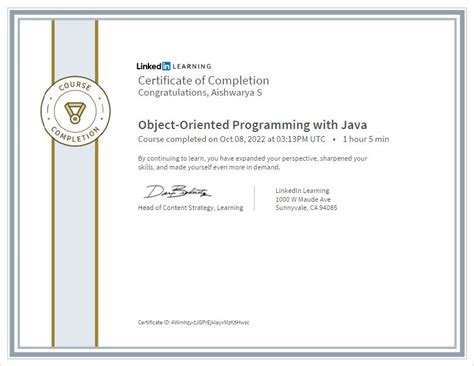 Aishwarya S On Linkedin Java Oopsconceptinjava Oops Linkedinlearning Certification