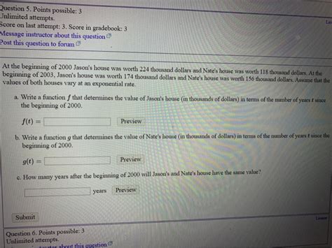 Solved Question 5 Points Possible 3 Unlimited Attempts
