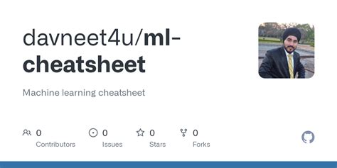 Github Davneet U Ml Cheatsheet Machine Learning Cheatsheet
