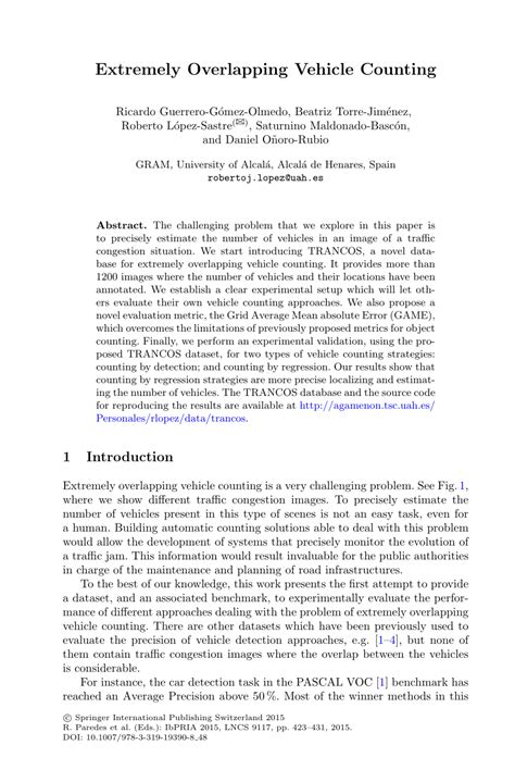 Pdf Extremely Overlapping Vehicle Counting