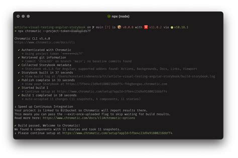 visual testing of angular components with storybook and chromatic