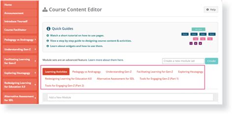 advanced feature what are module sets how do i create a module set