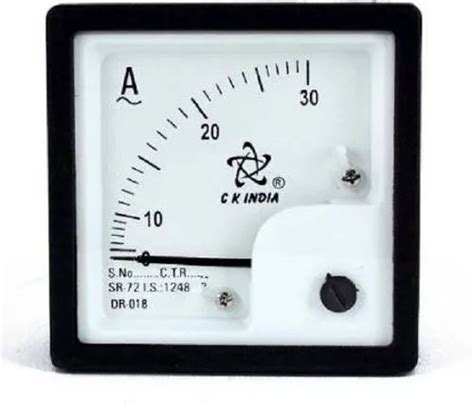 Analogue Ck India Single Phase Analog Ac Ampere Meter 30a For Laboratory Dimension 40x40mm At