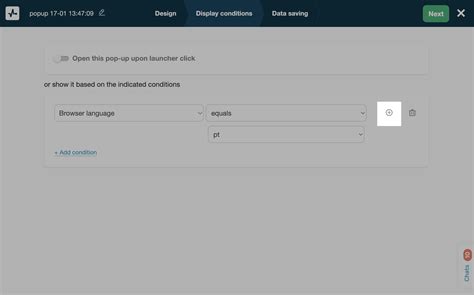 Set Up A Pop Up Display Scenario SendPulse