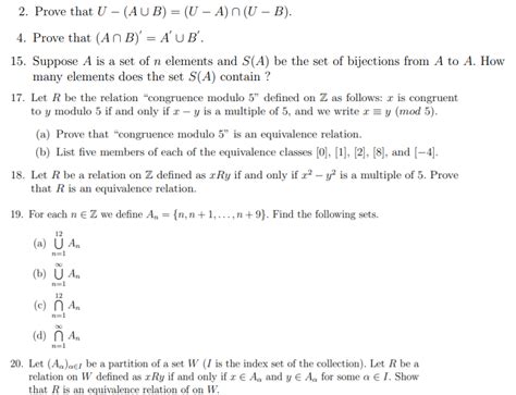 Solved 1 Prove That U AB U A U B 2 Prove That Chegg Com
