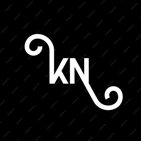 Premium Vector Kn Letter Logo Design On Black Background Kn Creative