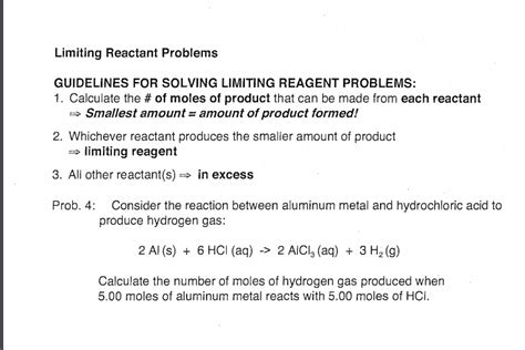 Limiting Reagent Practice Problems With Answers Limiting Rea