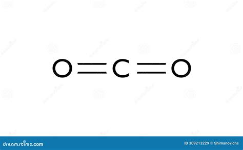 Carbon Dioxide Molecule Structural Chemical Formula Ball And Stick Model Isolated Image Trace