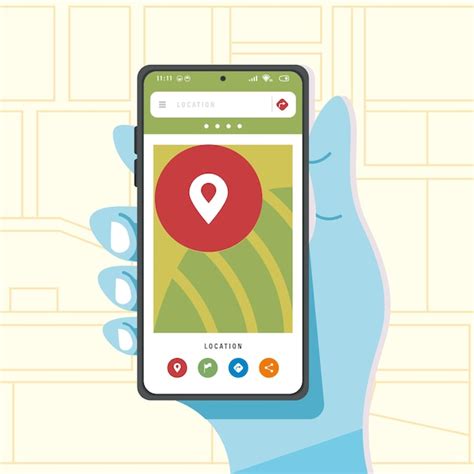 Premium Vector Hand Lifting Smartphone With Gps App