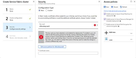 Azure Portal에서 Service Fabric 클러스터 만들기 Azure Service Fabric Microsoft Learn