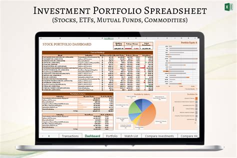 Investment Portfolio Analysis Excel Spreadsheet Stocks Etfs Mutual
