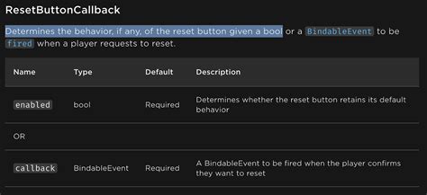 ResetButtonCallback Not Working For 3 Years Engine Bugs Developer Forum Roblox