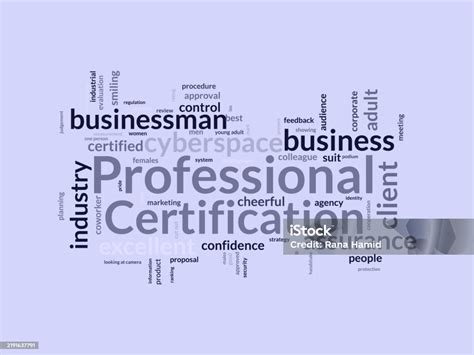 Professional Certification Word Cloud Template Professional