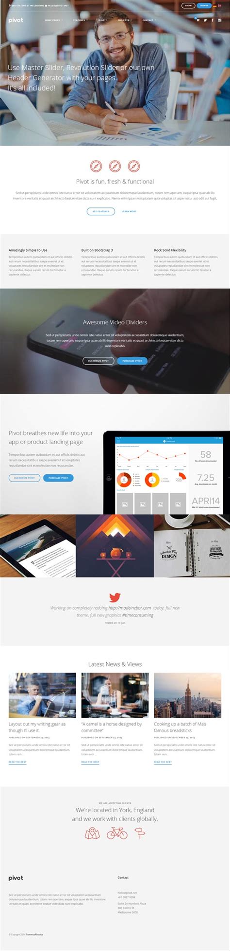 Pivot Responsive Multipurpose Wordpress Theme Wordpress Themes