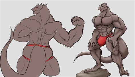 Rule 34 Abs Anthro Biceps Daikuhiroshiama Lizard Male Male Only