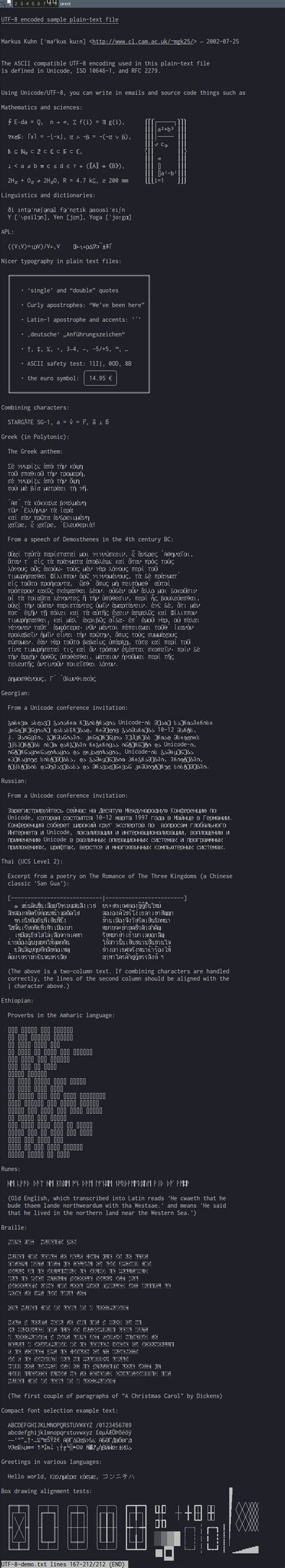 Unifont As A Fallback In Rxvt Unicode Alex Dev
