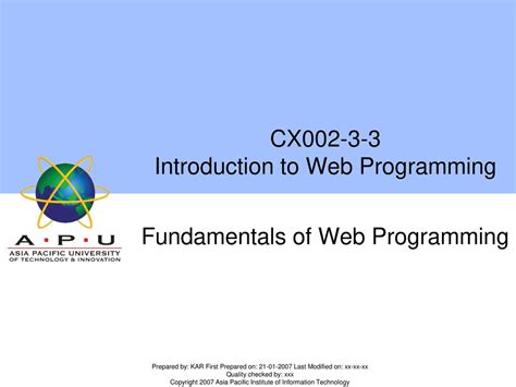 Cx Introduction To Web Programming Ppt Download
