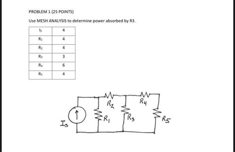 solved problem 1 25 points use mesh analysis to determine