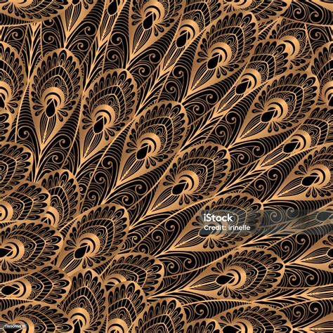 고급 배경 벡터입니다 골드 블랙 공작 깃털 로얄 패턴 이음새 요가 벽지 뷰티 스파 살롱 장식품 신부 인도 결혼식 파티 카드 생일