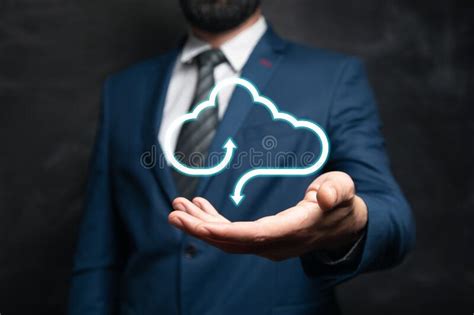 Cloud Computing Technology And Online Data Storage For Business Network Concept Stock Image