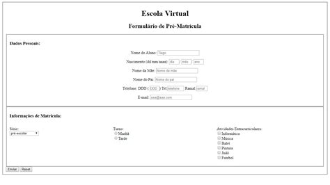 Formulário Htmlcss Html Guj