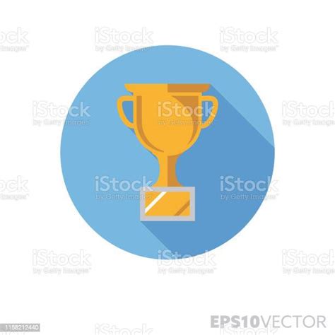 골든 컵 어워드 플랫 디자인 롱 섀도우 컬러 벡터 아이콘 개념에 대한 스톡 벡터 아트 및 기타 이미지 개념 경쟁 금 금속 Istock