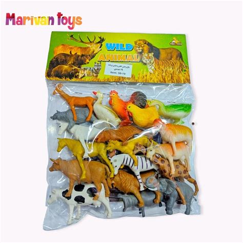 خرید و قیمت اسباب بازی حیوانات اهلی و وحشی با پرنده 19 عددی باغ وحش