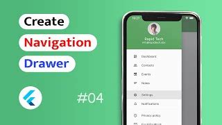 How To Create Navigation Drawer In Flutter App Androi Doovi