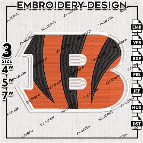 Cincinnati Bengals Embroidery Designs Nfl Bengals Nfl Embroidery