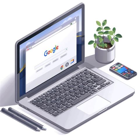 a macbook pro is open to a web page premium ai generated image