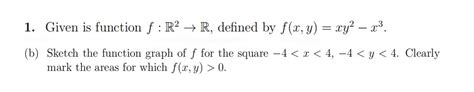 solved 1 given is function f r2 r defined by f x y