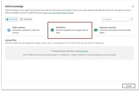 Configure Sharepoint As A Knowledge Source For Agents Microsoft Learn