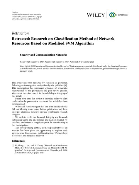 pdf retracted research on classification method of network resources
