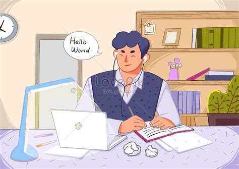 온라인 교육 일러스트 무료 다운로드 Lovepik