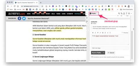 menambahkan anotasi atau catatan di laman website menggunakan hypothes is