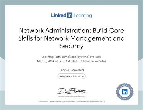 kunal prakash on linkedin certificate of completion