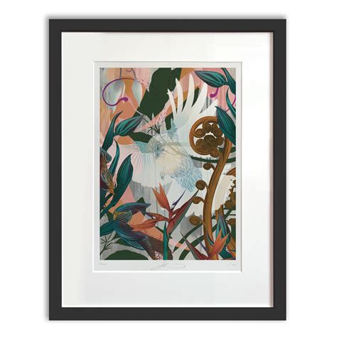 White Fantail And Punga Boutique Print Flox