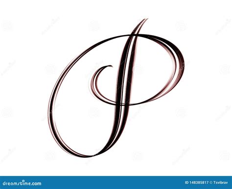 Capital Letter P Script Hand Lettering Stock Illustration Illustration Of Hand Calligraphy