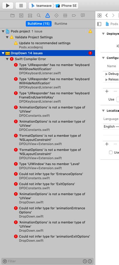 Ios External Library Pod Showing Errors After Updating Xcode