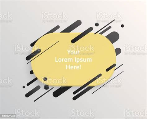 견적에 대 한 현대적이 고 동적 텍스트 상자입니다 고품질 벡터 일러스트입니다 3차원 형태에 대한 스톡 벡터 아트 및 기타 이미지 3차원 형태 개념 개념과 주제