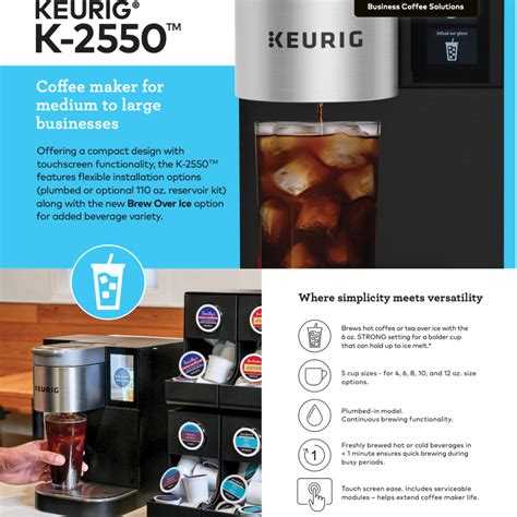 Keurig K2550 K Cup® Commercial Brewing System With Water Reservoir
